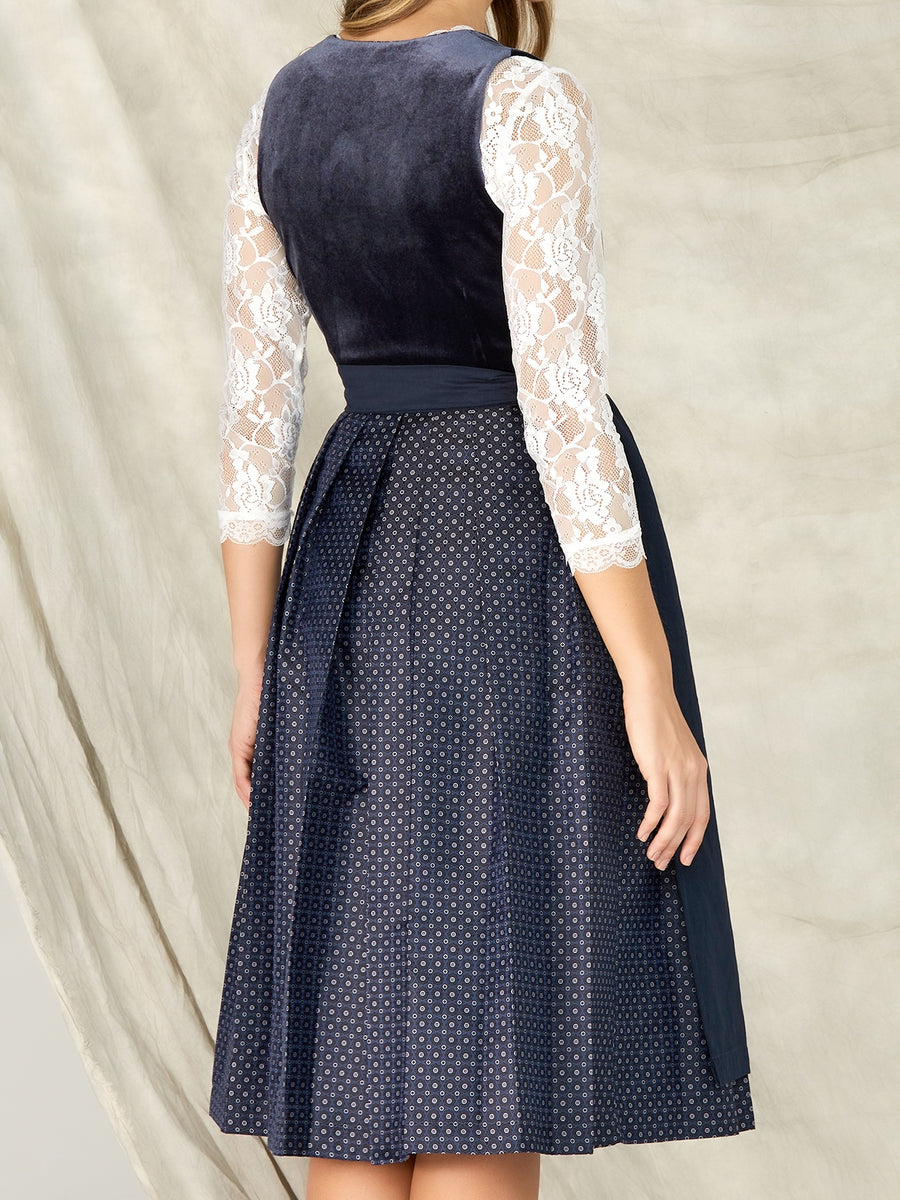 Charming Dirndl Samt Blau - STELLA's Creation(dirndl 70cm sale ...