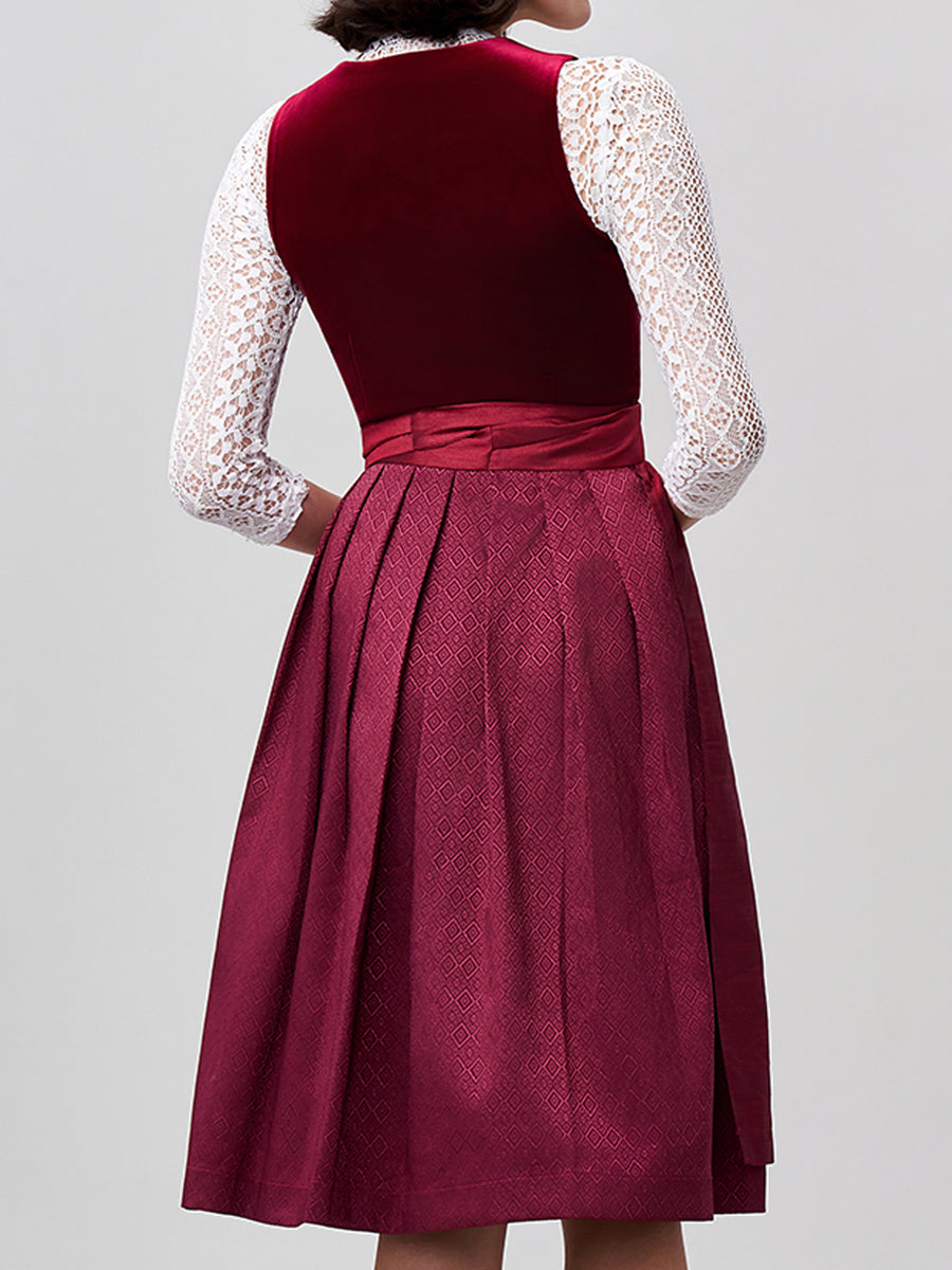 Gorgeous Dirndl Samt Rot by KLAUDIA(dirndl 70cm sale) – Amuseliebe