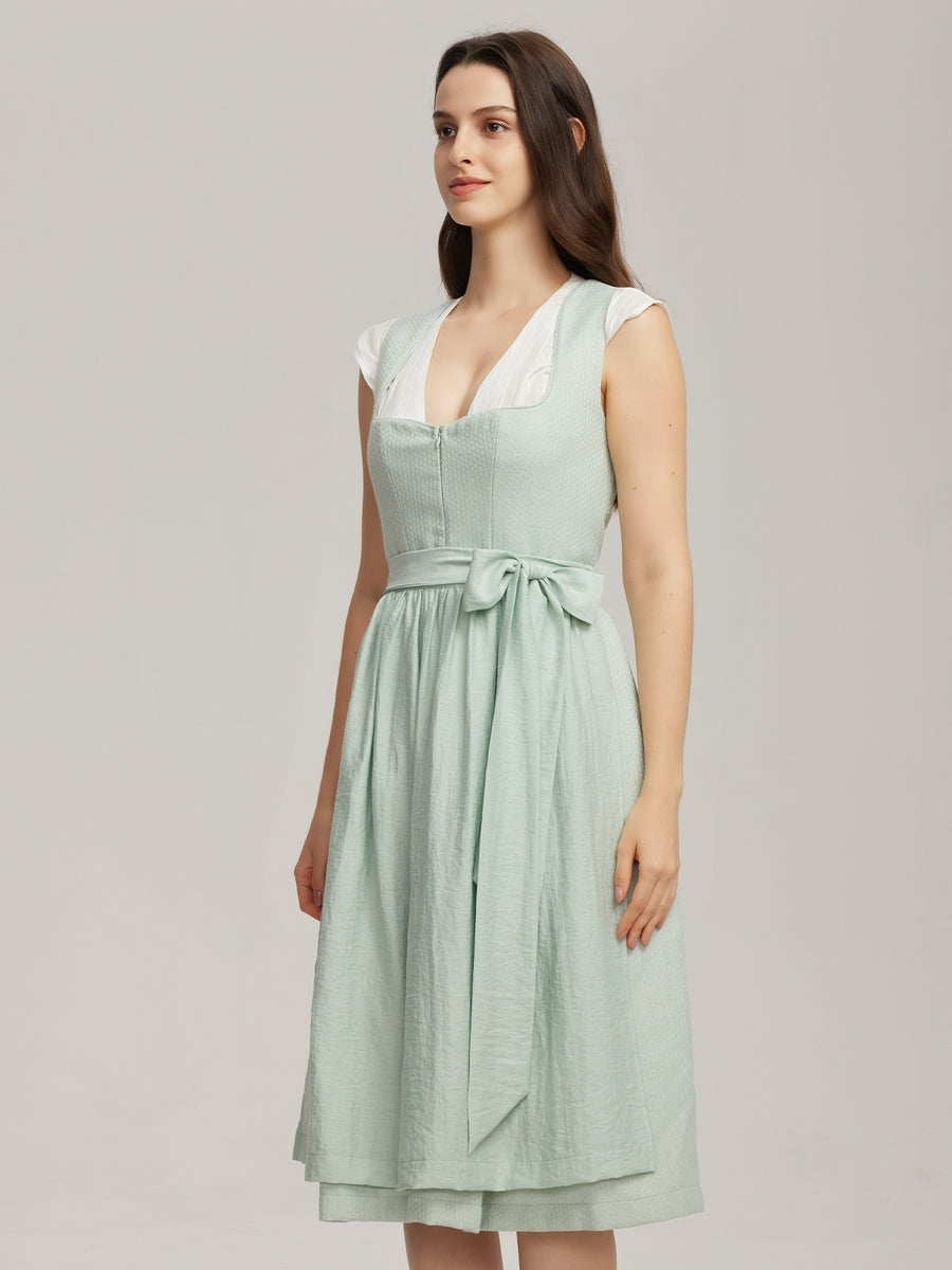 Elegant Dirndl Grün by CAMILLE IN MINZGRUN(dirndl 70cm sale) – Amuseliebe